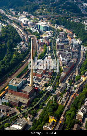 Vista aerea, Wuppertal monorotaia, Wuppertal, Bergisches Land, Nord ...