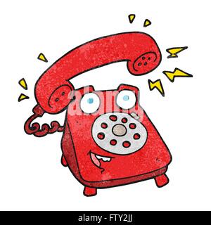 Freehand textured cartoon telefono che squilla Immagine e Vettoriale ...