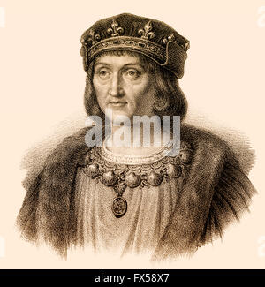 Luigi XII, Ludwig XII., 1462-1515, re di Francia Foto stock - Alamy