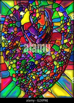 Il vetro macchiato serie. Composizione di colorate in vetro colorato ...