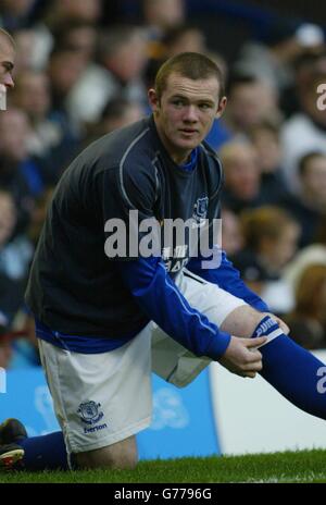 Everton e l'inglese Wayne Rooney durante una sessione di allenamento di ...
