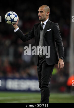 L'allenatore di calcio di Barcellona Josep Guardiola durante la partita ...