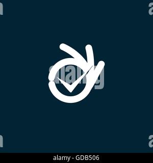 Segno di spunta. Le dita delle mani mostra tutti OK. Ben fatto simbolo ...