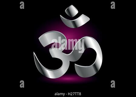 Icona di Om o Aum è simbolo. Religione induista segno Immagine e ...