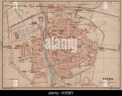 PARMA città antica città del piano urbanistico di pianoforte. Italia ...