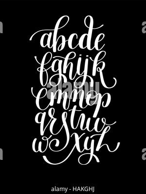 Scritto a mano font minuscolo alfabeto inglese lettere per il design ...