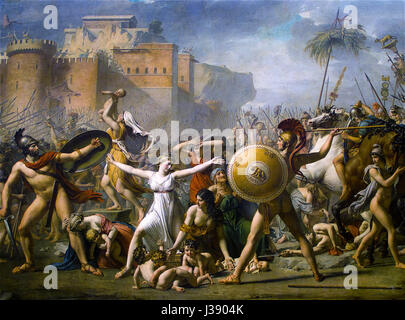 L intervento di Sabine 1799 dipinto da Jacques-Louis David 1748 pittore ...