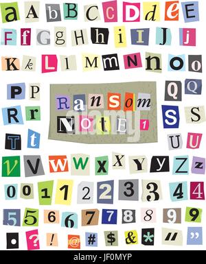 Giornale Ufficiale ricatto isolato lettere scrivendo font tipografici ...