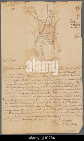 Sondaggio di John Biddle su 219 acri nella contea di Morris, 1752 ...