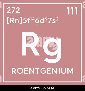 Roentgenio elemento chimico tavola periodica simbolo della scienza Foto ...