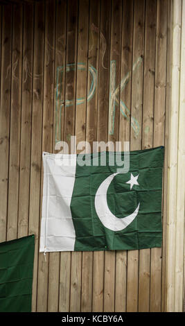 Bandiera del Pakistan, bandiera verde con la mezzaluna bianca e stella ...