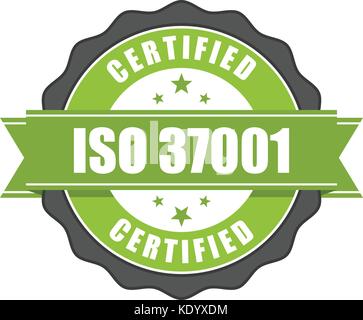 Icona ISO 37001. Sistemi di gestione anticorruzione. Simbolo di qualità ...