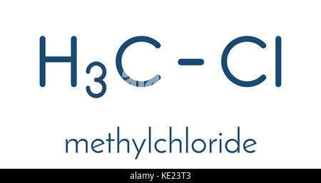 Molecola di clorometano (cloruro di metile). Formula scheletrica ...