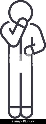 Punto interrogativo sfondo lineare. Un disegno continuo di un punto ...