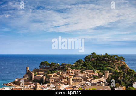 Città medievale fortificata di Tossa de Mar, Girona, Catalogna, Spagna ...