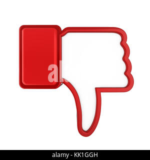 Pollice giù icona isolato Foto stock - Alamy