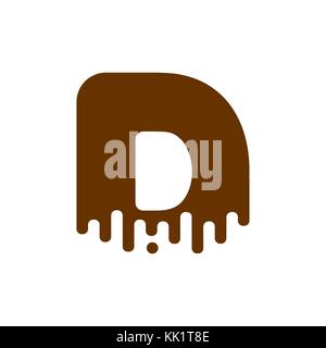 Lettera c cioccolato font. dolcezza alfabeto. liquido lettering dolce ...