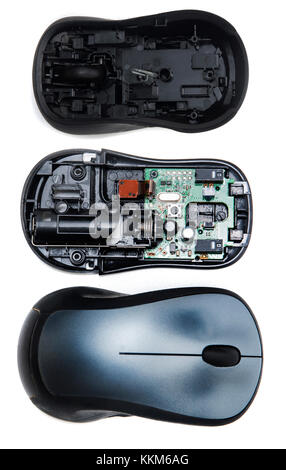 Il circuito stampato all'interno di un mouse ottico, computer ...