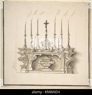Disegno per altare con sei grandi candelabri 1700–1780 Anonimo ...