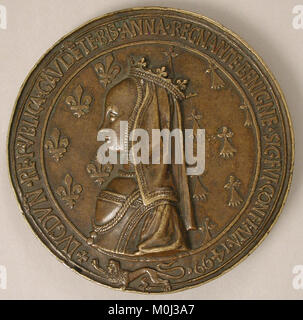 Medaglia Luigi XII re di Francia (r. 1498-15155) e Anna di Bretagna ...