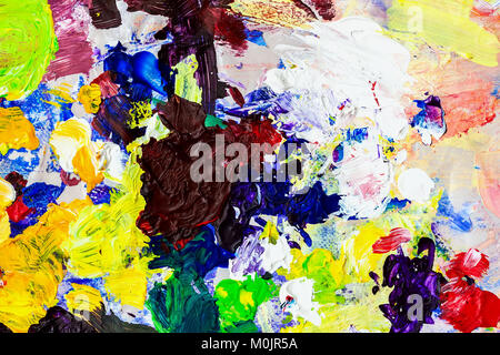 Tavolozza brillante dell artista, texture di misti ad olio vernici di ...