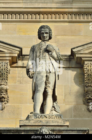 Statua, Jean Jacques Rousseau (1712 - 1778), diciottesimo secolo ...