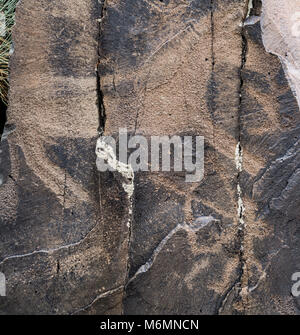 Incisioni rupestri a Tambaly Achaeological paesaggio, Kazakistan ...