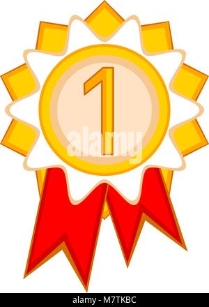 Primo luogo icona rosette, icona cartoon Immagine e Vettoriale - Alamy