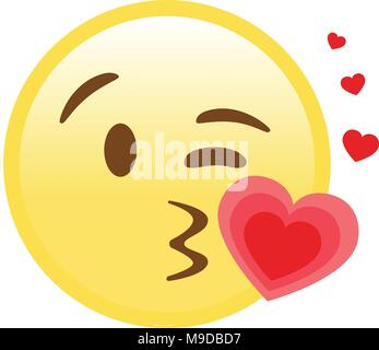 Smile bacio con il cuore Immagine e Vettoriale - Alamy