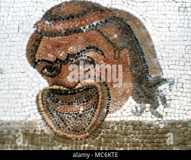 Maschere. Mosaico della tragedia greca maschera, dalla ristrutturazione ...