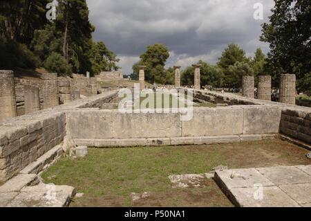 Tempio di Hera (Heraion). In stile dorico. E Peripteral hexastyle. Vi ...
