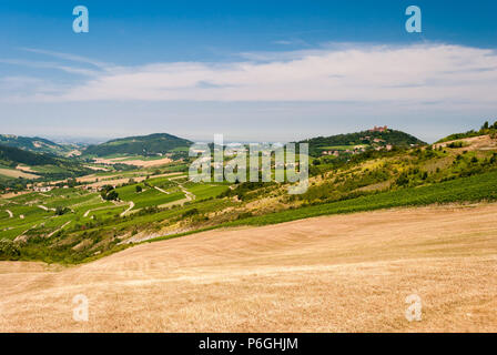 Colline coltivate nell' Oltrepo Pavese (Lombardia, Italia Foto stock ...