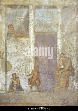 Affresco romano raffigurante Medea meditando l uccisione dei suoi figli ...