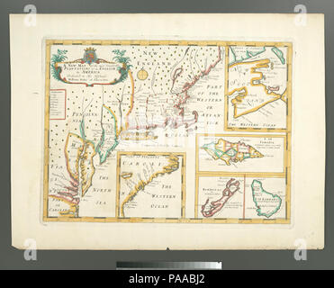 Una nuova mappa delle più notevoli piantagioni degli inglesi in America ...