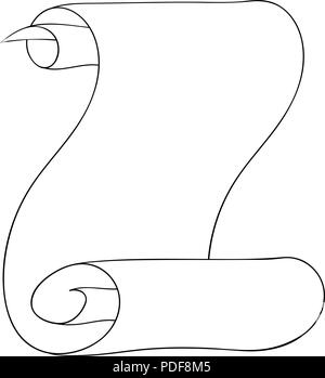 Pergamena semplice vettore icona. Modello di disegno del simbolo di ...