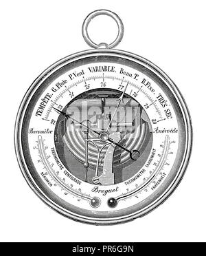Un barometro aneroide per misurare la pressione atmosferica. Inventato ...