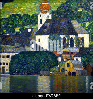 Pittura 'Chiesa in Unterach am Attersee' del pittore simbolista ...