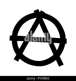 Anarchia simbolo o segno. L'anarchia, punk, anarchismo, anarchico ...