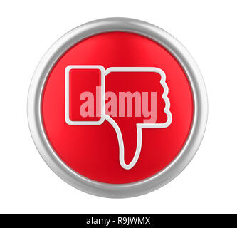 Pollice giù icona isolato Foto stock - Alamy