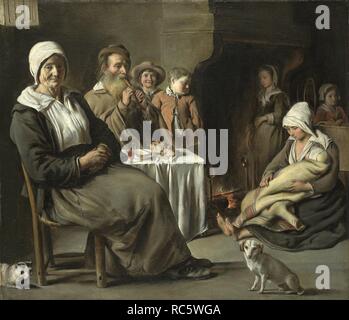 Contadino interno, da Louis Le Nain, 1645, la pittura francese, olio su ...