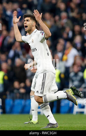 Gol celebrativo Marco Asensio del Real Madrid durante la UEFA Champions ...