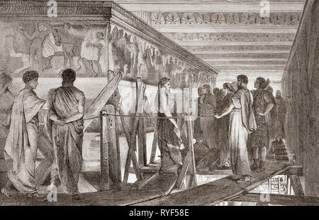 Fidia, scultore greco, pittore e architetto nel V secolo a.c. incisione ...