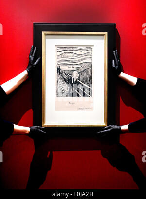 Pic mostra: Sospensione del grido di Edvard Munch provenienti dalla ...