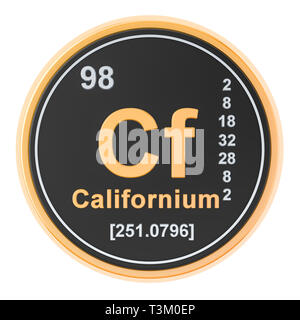 Californio elemento chimico tavola periodica simbolo della scienza Foto ...