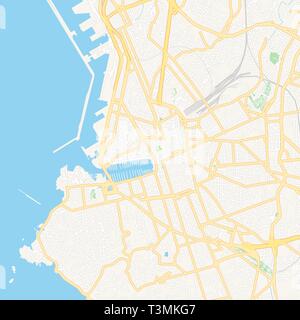 Mappa della città moderna - Marsiglia città della Francia con i ...