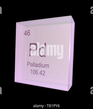 Palladio elemento chimico tavola periodica simbolo della scienza Foto ...