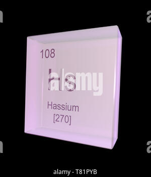 Hassio elemento chimico tavola periodica simbolo della scienza Foto ...