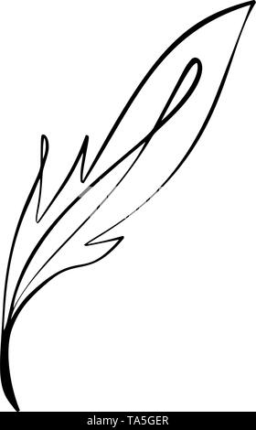 Disegno stilizzato di foglia di acero con venature decorative isolate ...