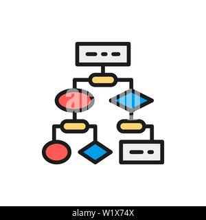 Algoritmo, schemi a blocchi di codifica, icona grigia del software api ...