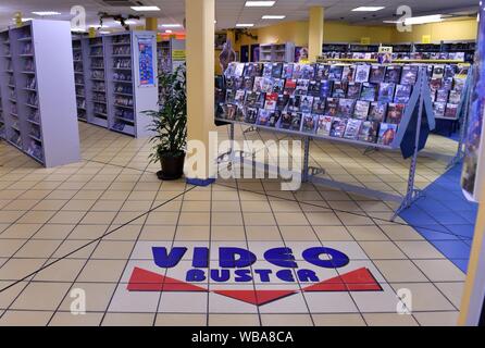 Erfurt, Germania. Il 22 agosto, 2019. Top film sorge su un ripiano nel ...